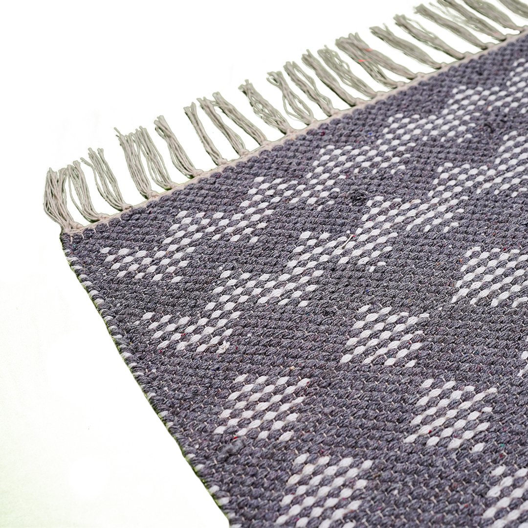 Hand Made Cotton Carpet Diamond Pattern 2 – Verone – Hand-Knotted ...